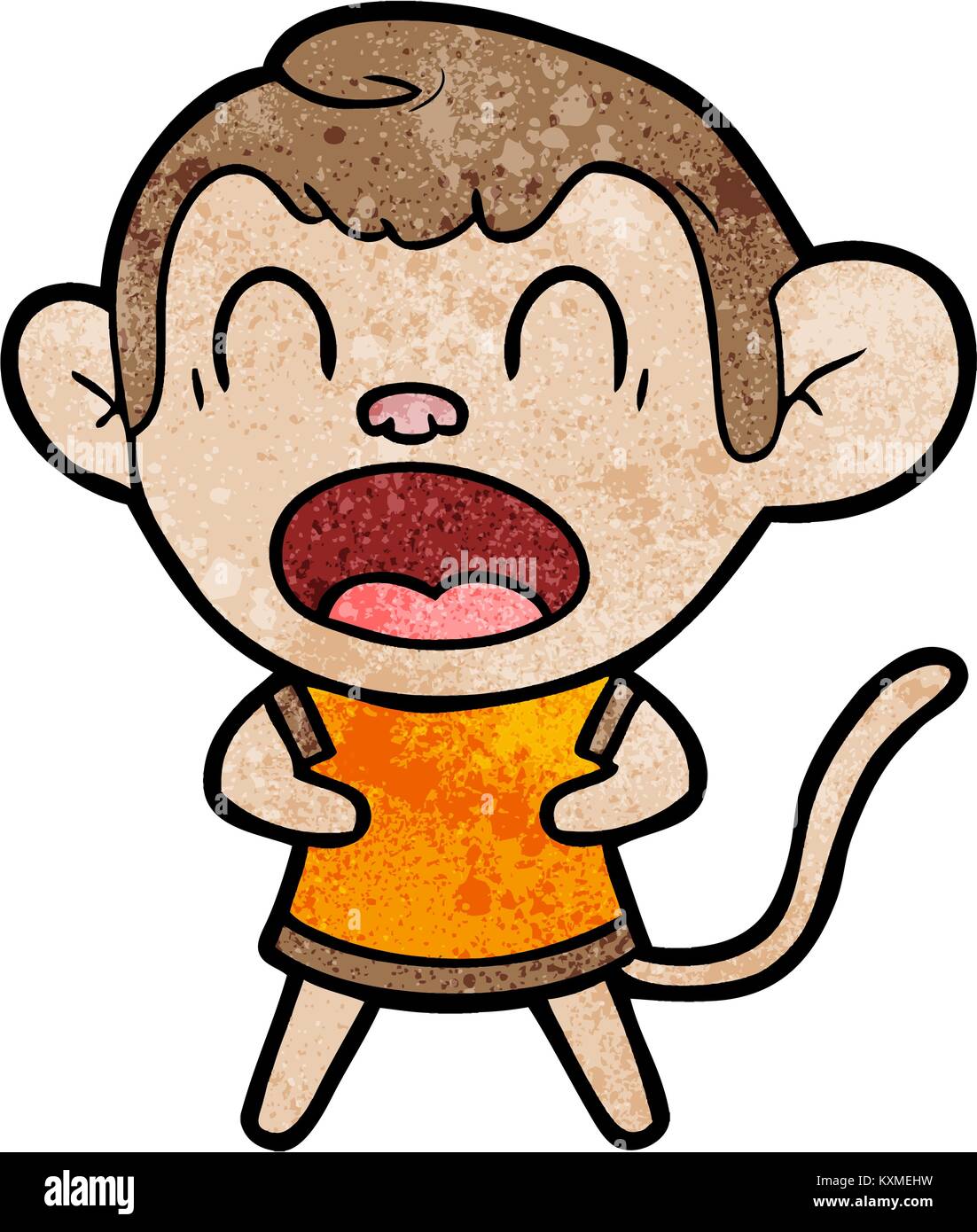 shouting cartoon monkey Stock Vector Image & Art - Alamy