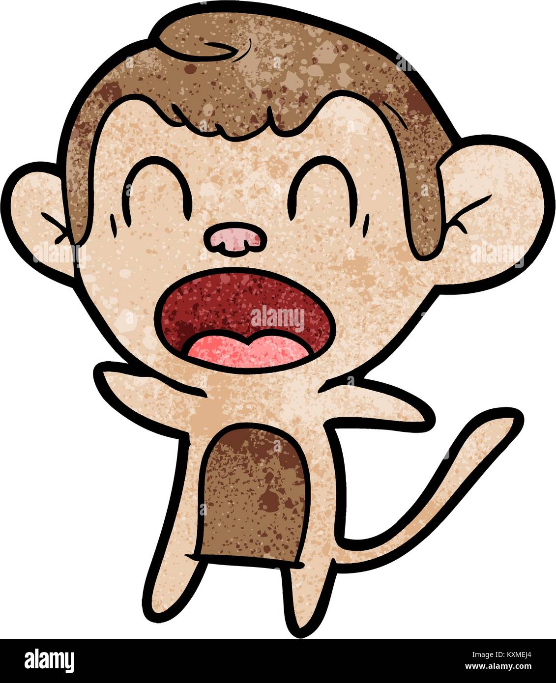 shouting cartoon monkey Stock Vector Image & Art - Alamy