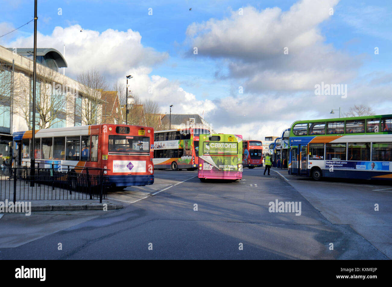 Stock picture of Canterbury bus sation in Canterbury, Kent Stock Photo ...