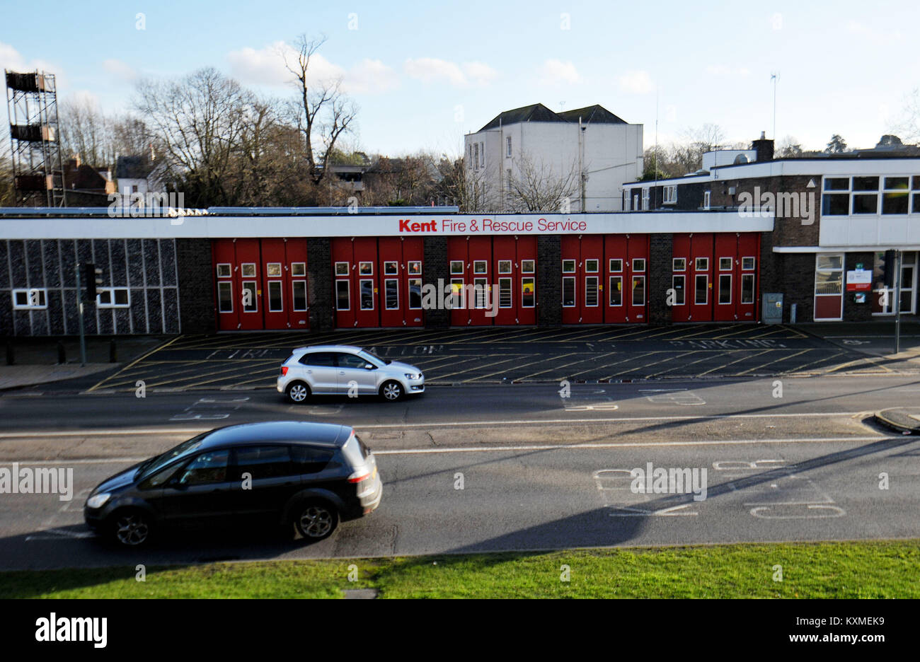 Stock picture of the Kent Fire and Rescue Service station in Canterbury ...