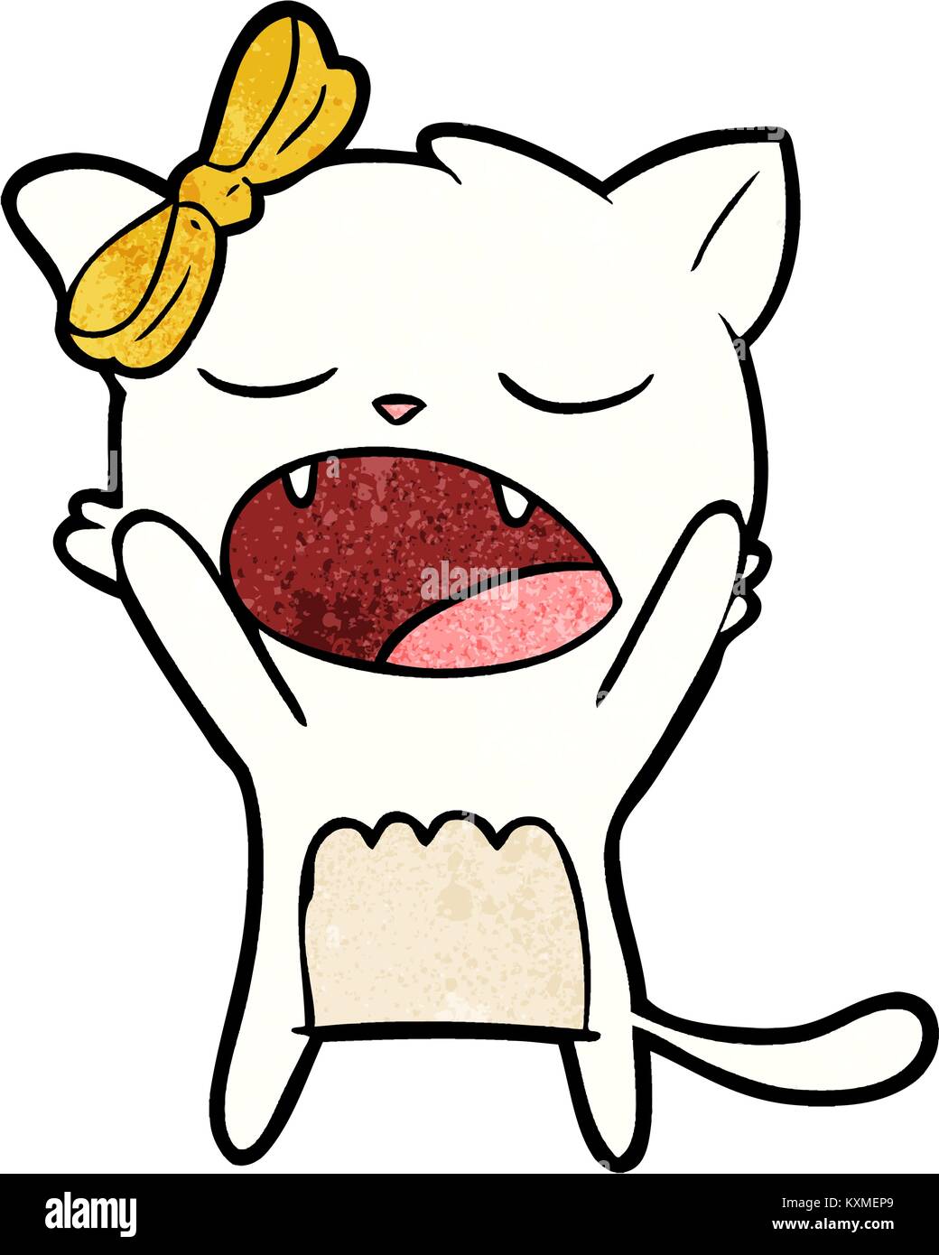 cartoon cat meowing Stock Vector Image & Art - Alamy