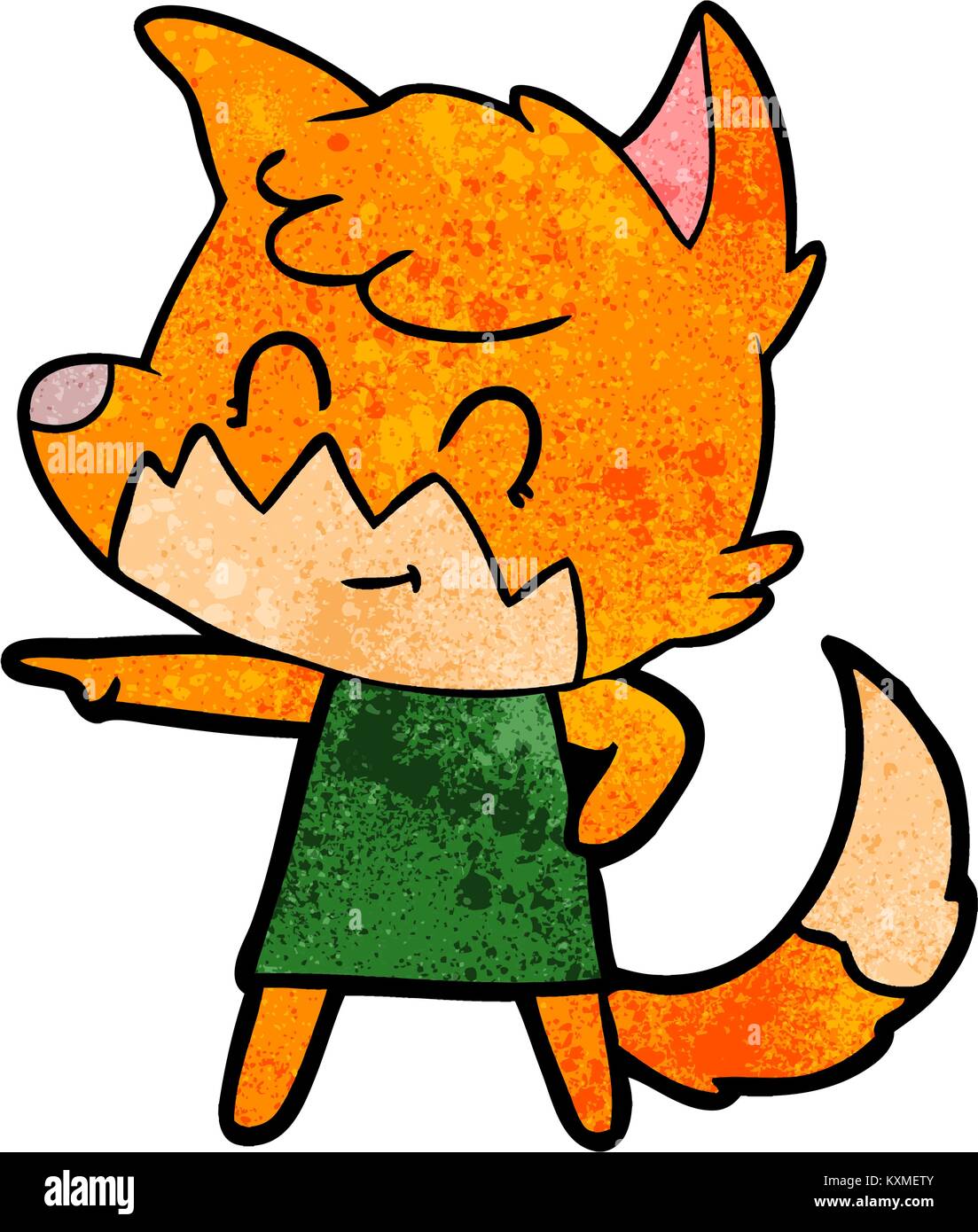 cartoon friendly fox Stock Vector Image & Art - Alamy