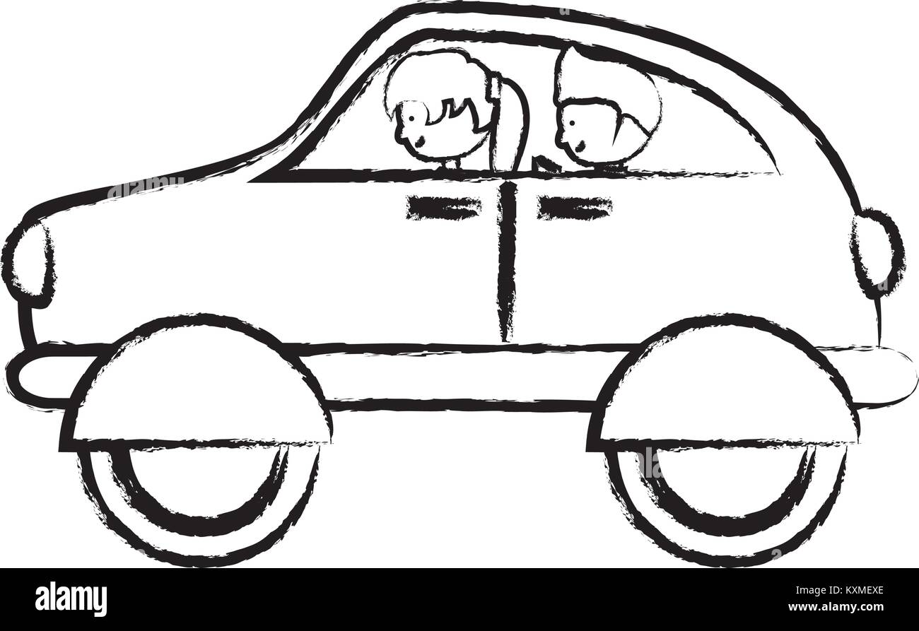 car with passengers Stock Vector Image & Art - Alamy