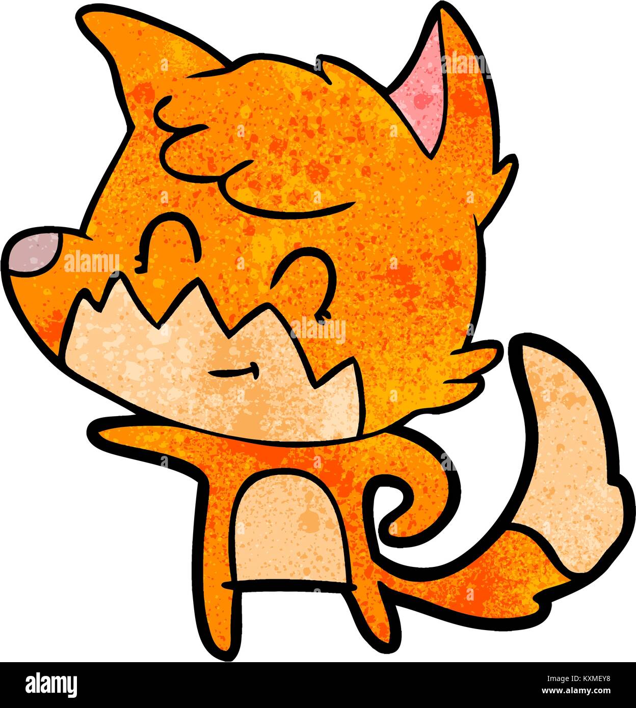 cartoon friendly fox Stock Vector Image & Art - Alamy