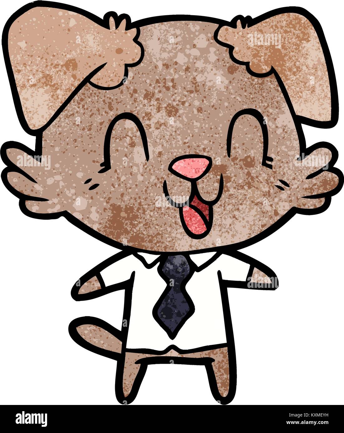 laughing cartoon dog manager Stock Vector Image & Art - Alamy