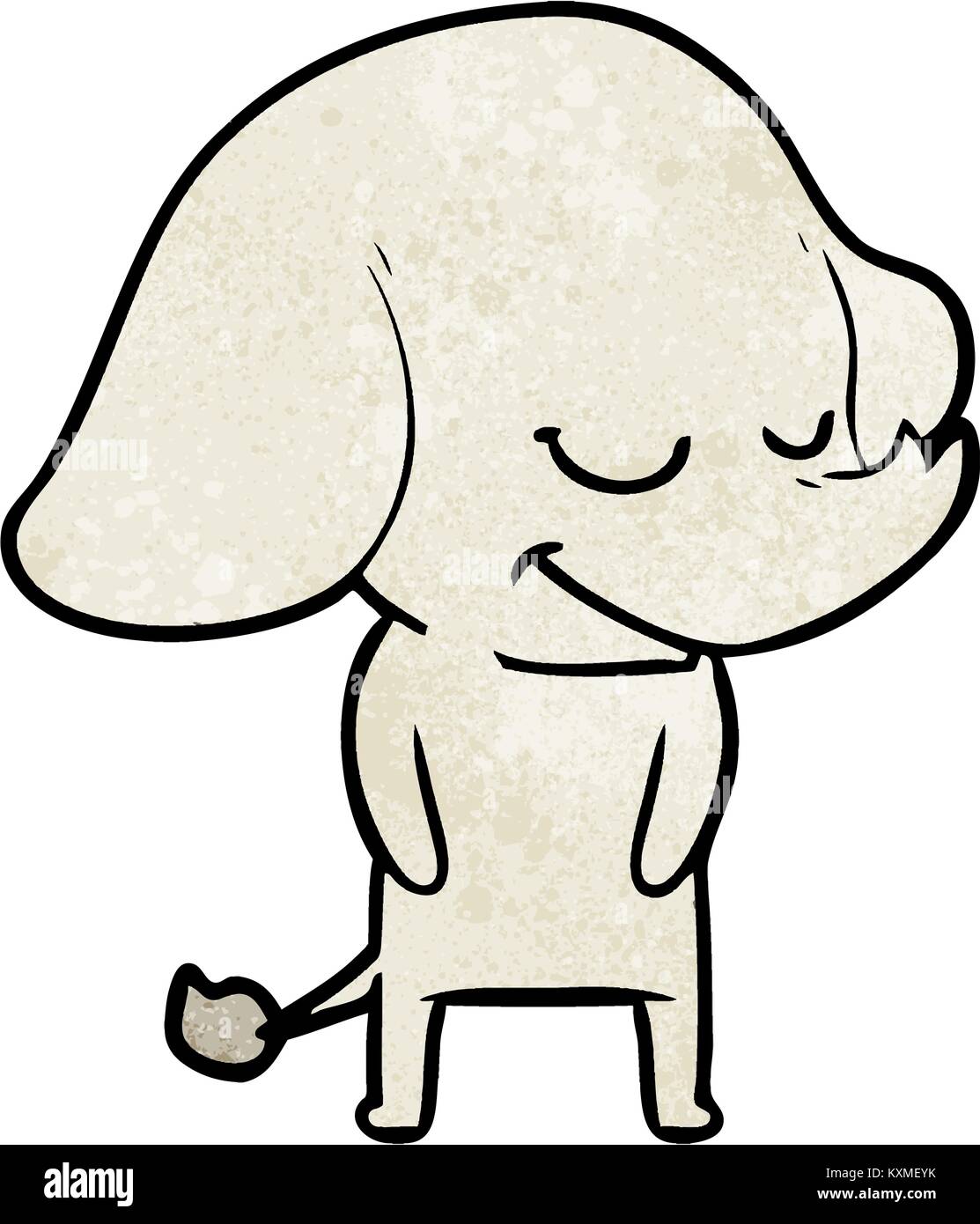 cartoon smiling elephant Stock Vector Image & Art - Alamy