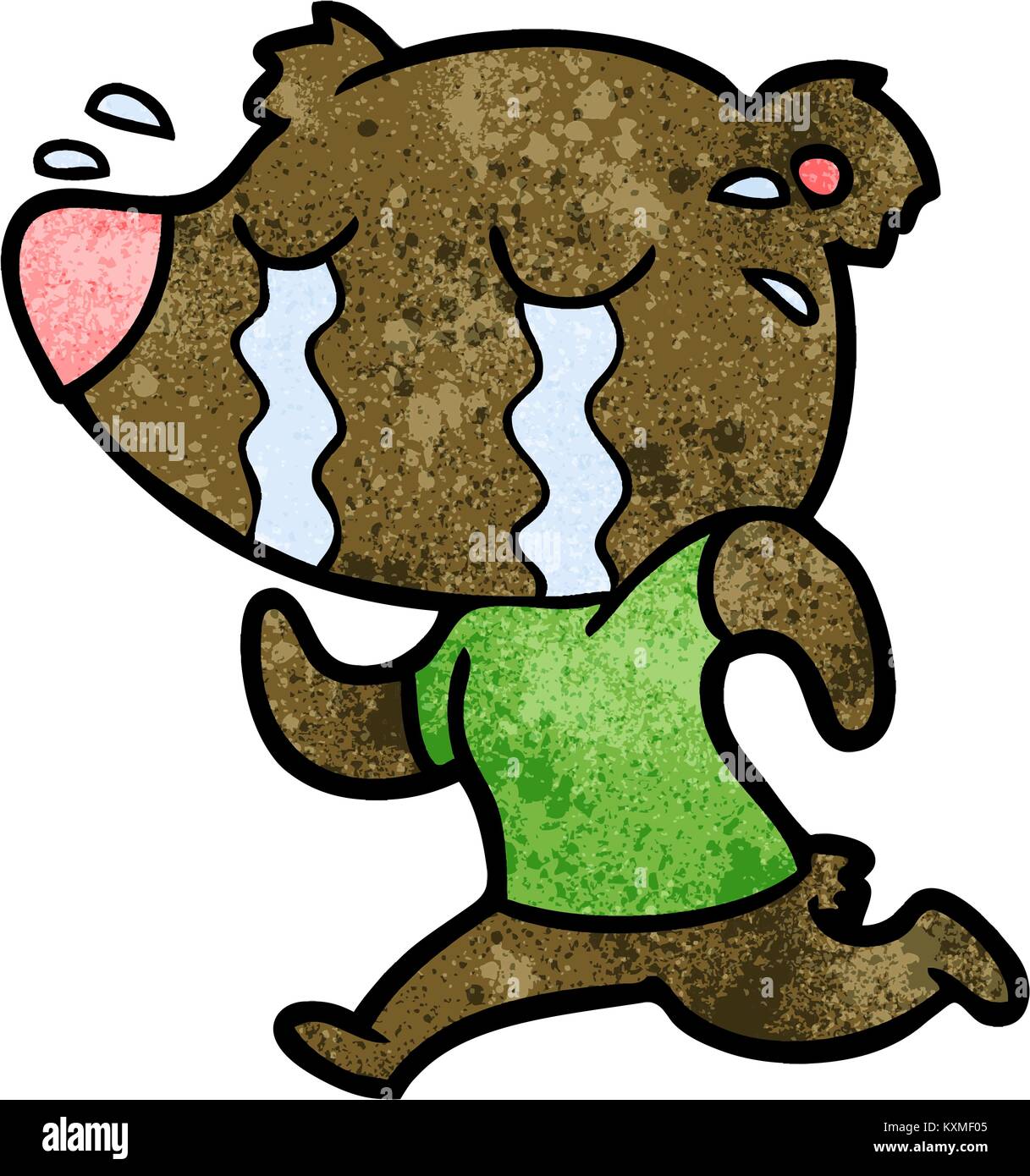 cartoon crying bear running Stock Vector Image & Art - Alamy