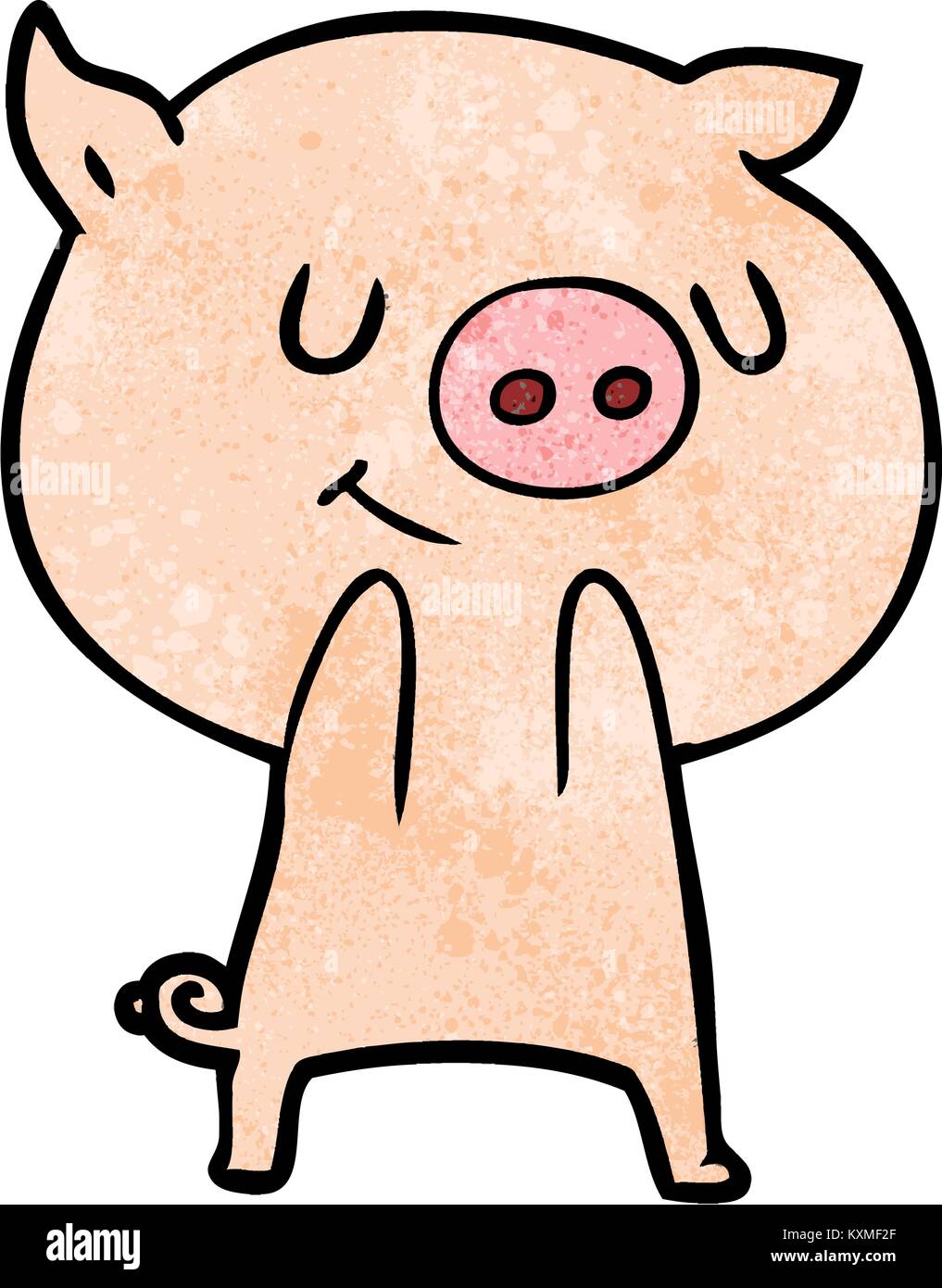 happy cartoon pig Stock Vector Image & Art - Alamy