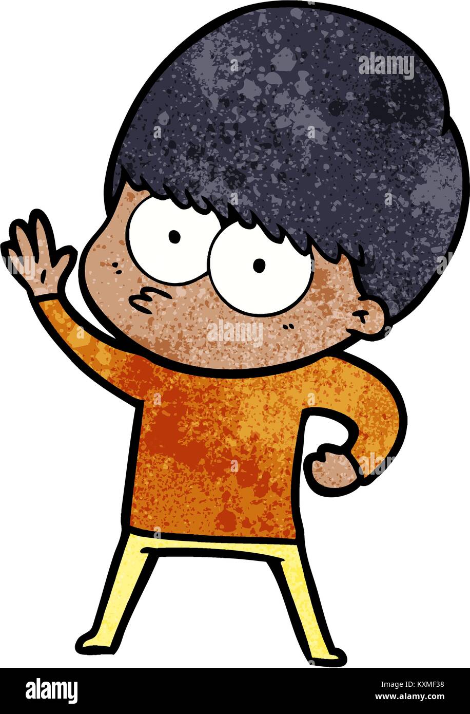nervous cartoon boy Stock Vector Image & Art - Alamy
