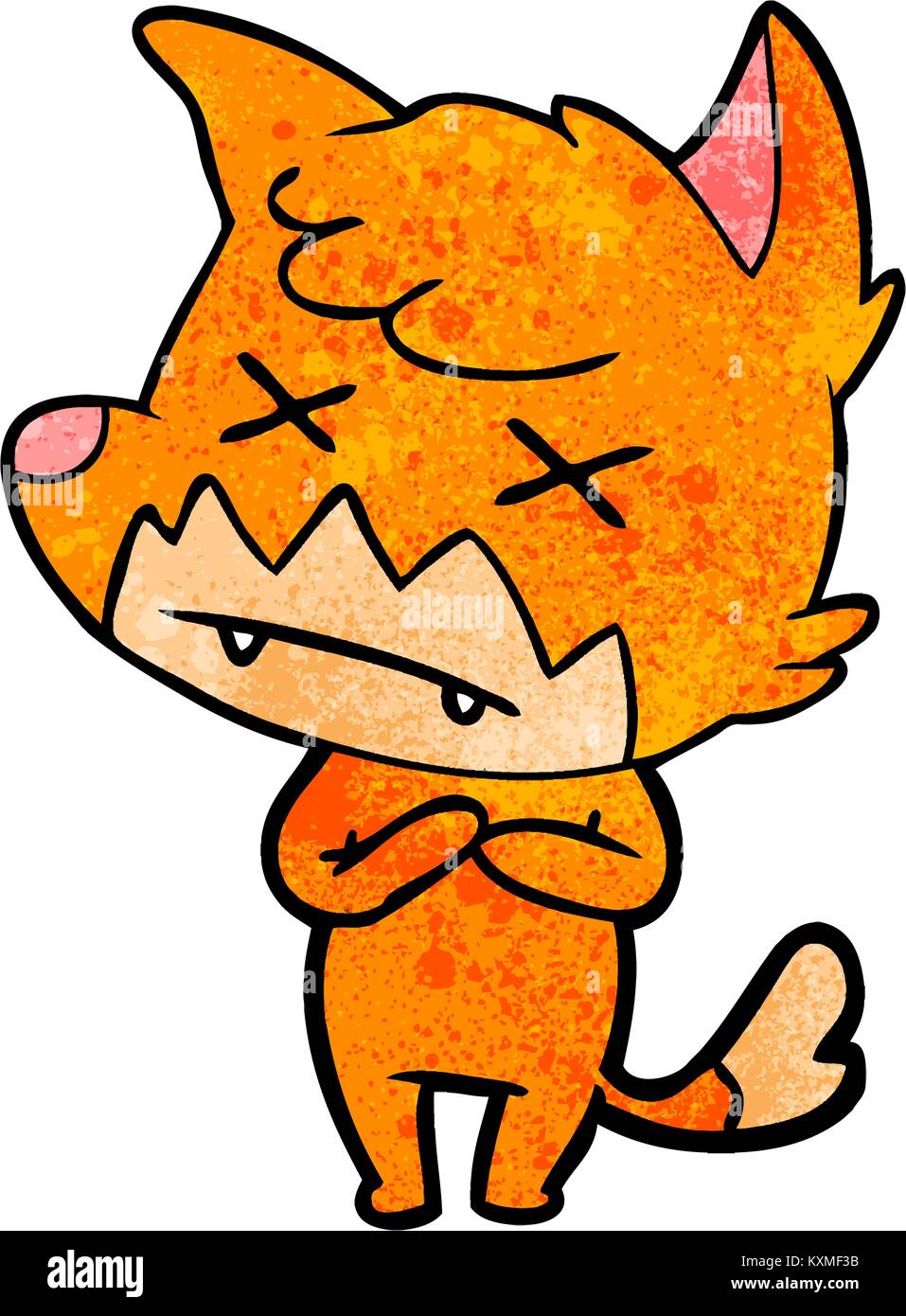 cartoon cross eyed fox Stock Vector Image & Art - Alamy