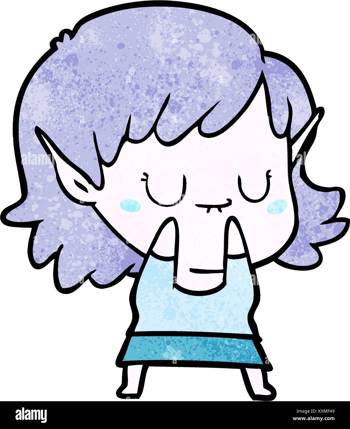 happy cartoon elf girl Stock Vector Image & Art - Alamy