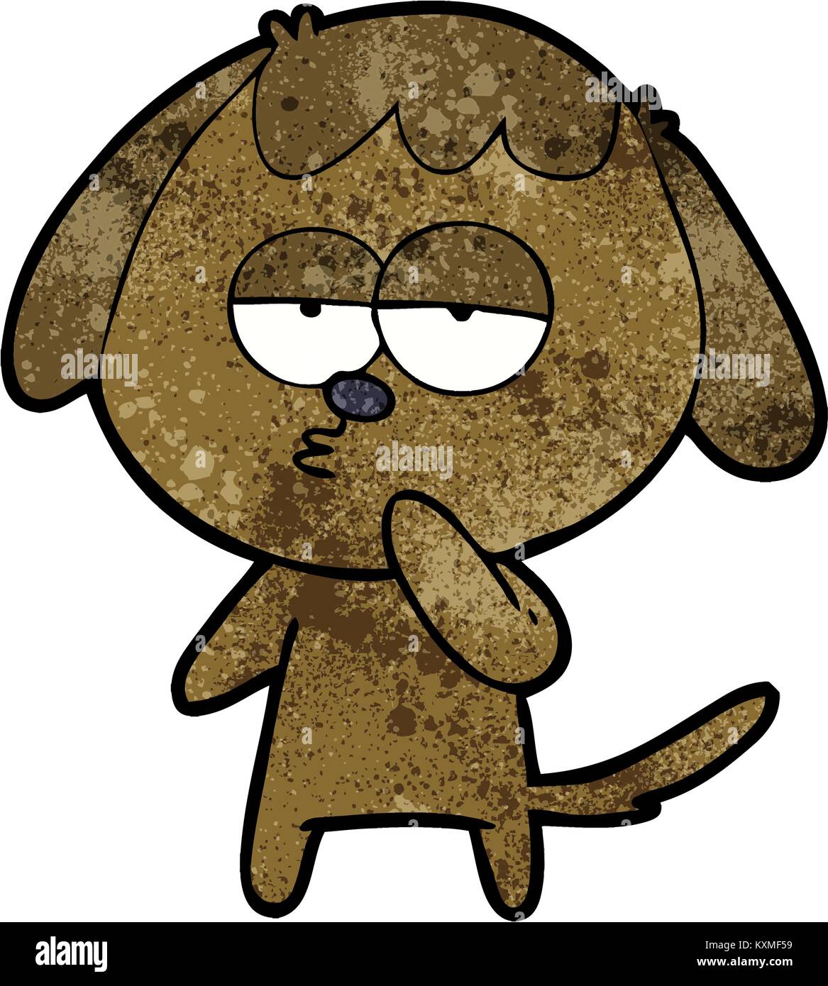 cartoon tired dog Stock Vector Image & Art - Alamy