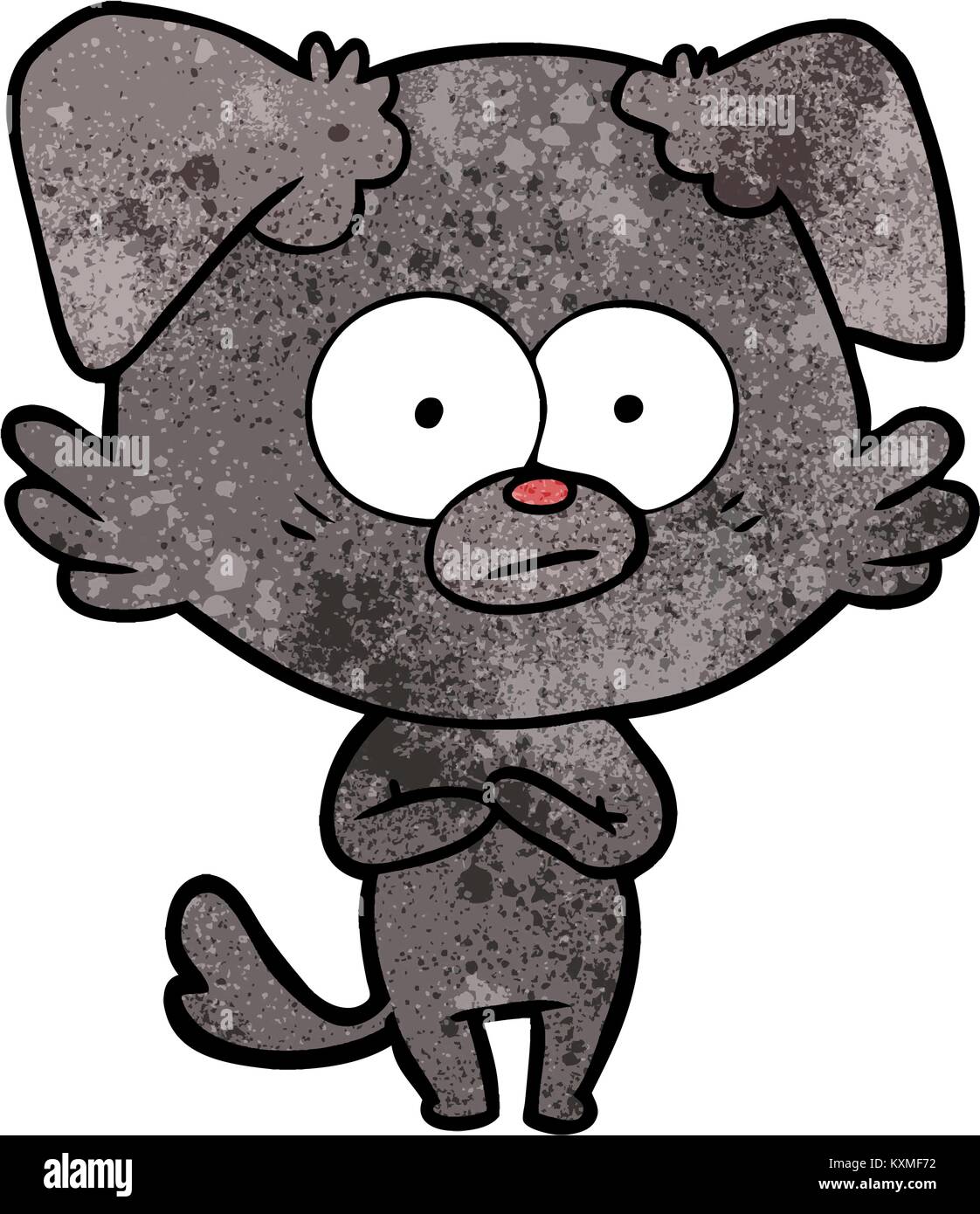 nervous dog cartoon Stock Vector Image & Art - Alamy