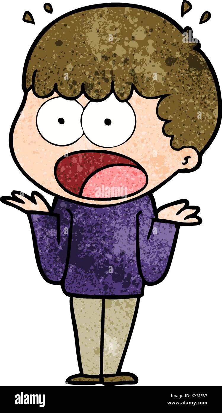 cartoon shocked man Stock Vector Image & Art - Alamy
