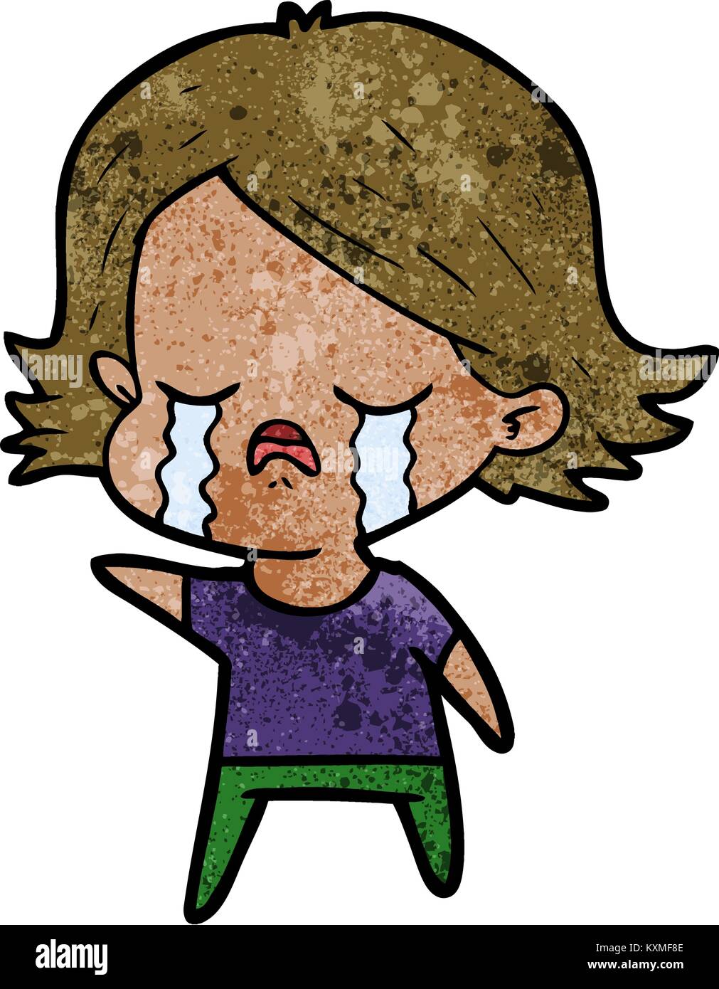 cartoon girl crying Stock Vector Image & Art - Alamy