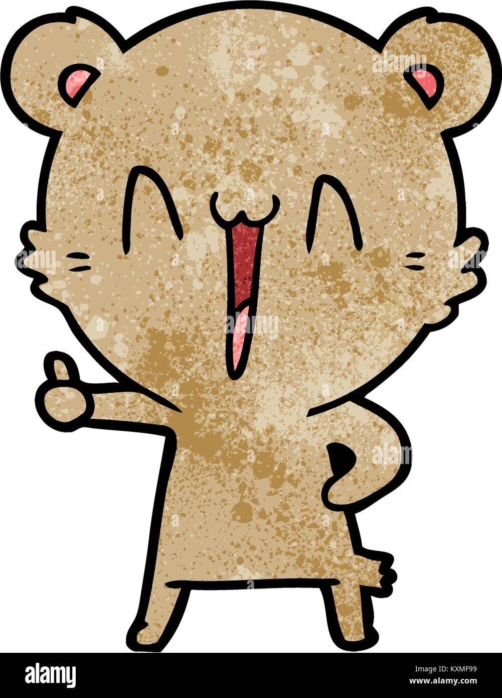 happy bear cartoon Stock Vector Image & Art - Alamy