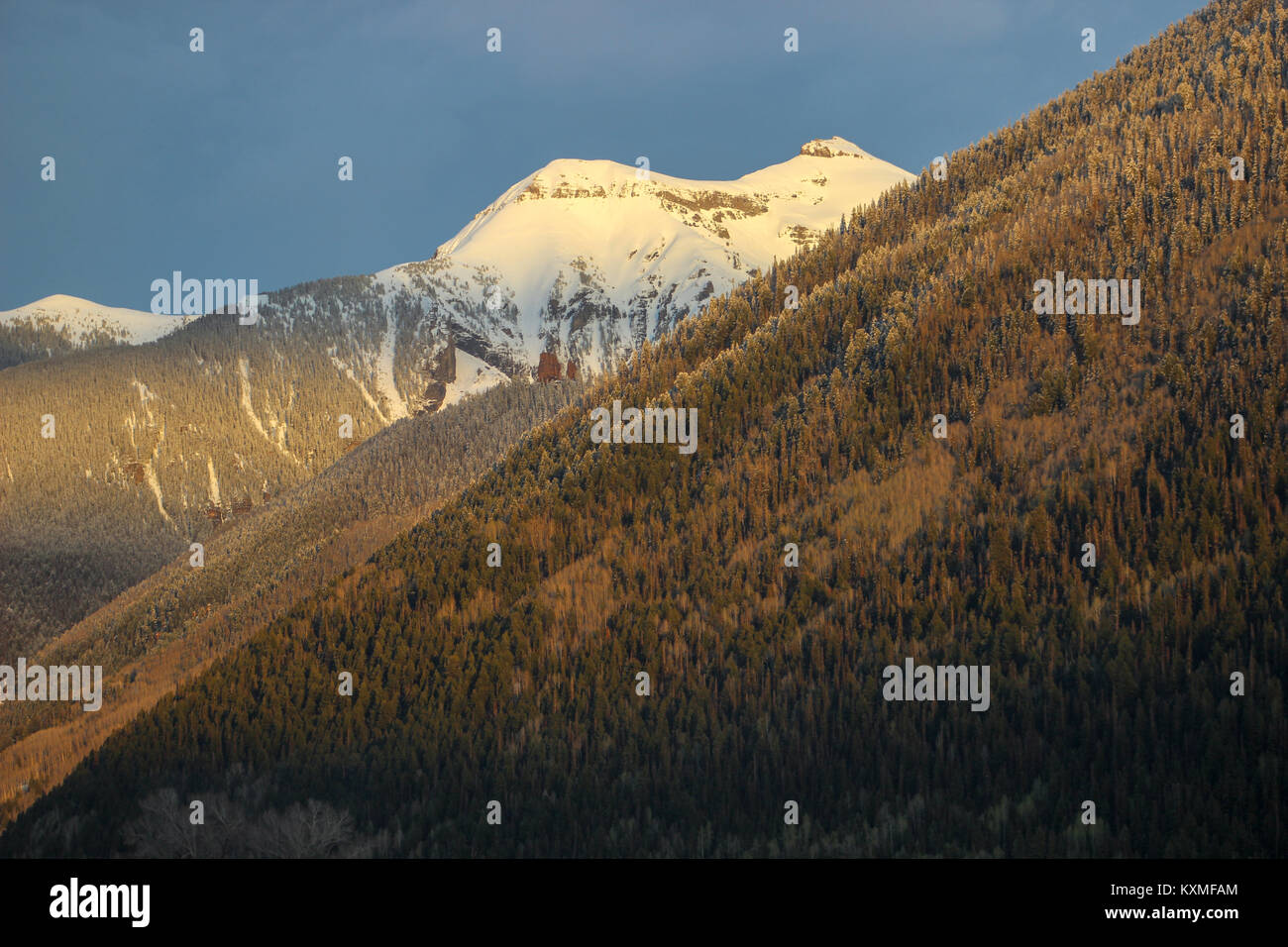 Telluride summer mountain snow Colorado Stock Photo - Alamy