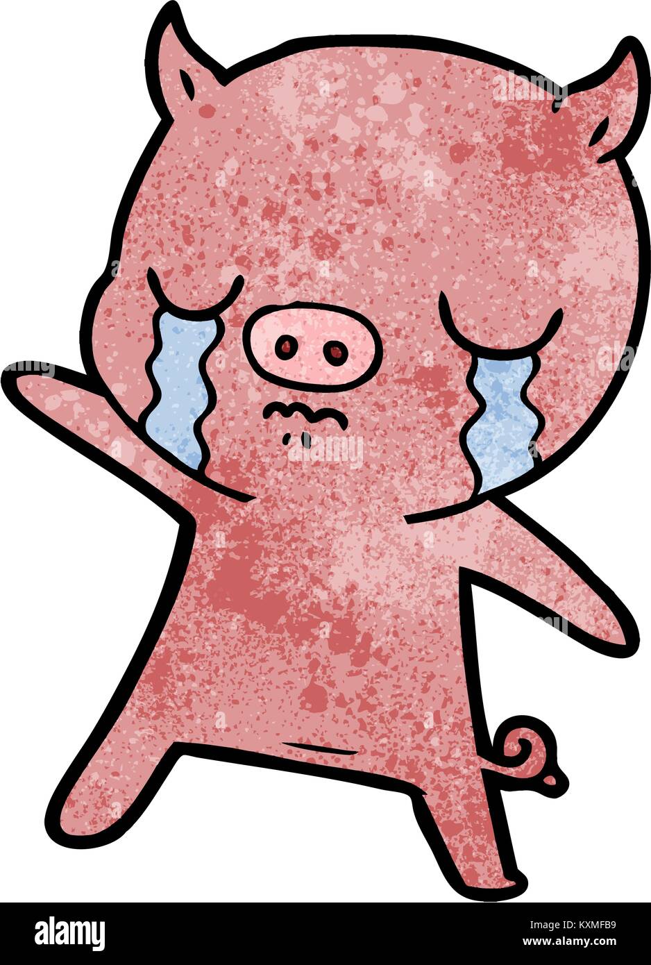 cartoon pig crying Stock Vector Image & Art - Alamy