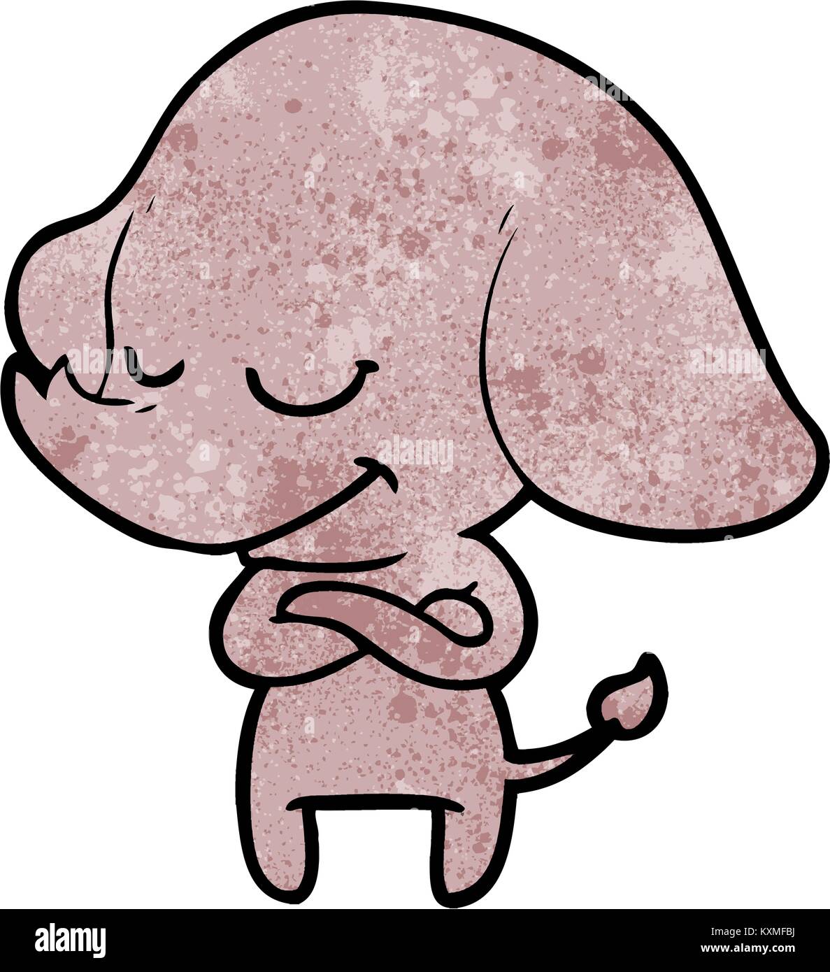 cartoon smiling elephant Stock Vector Image & Art - Alamy