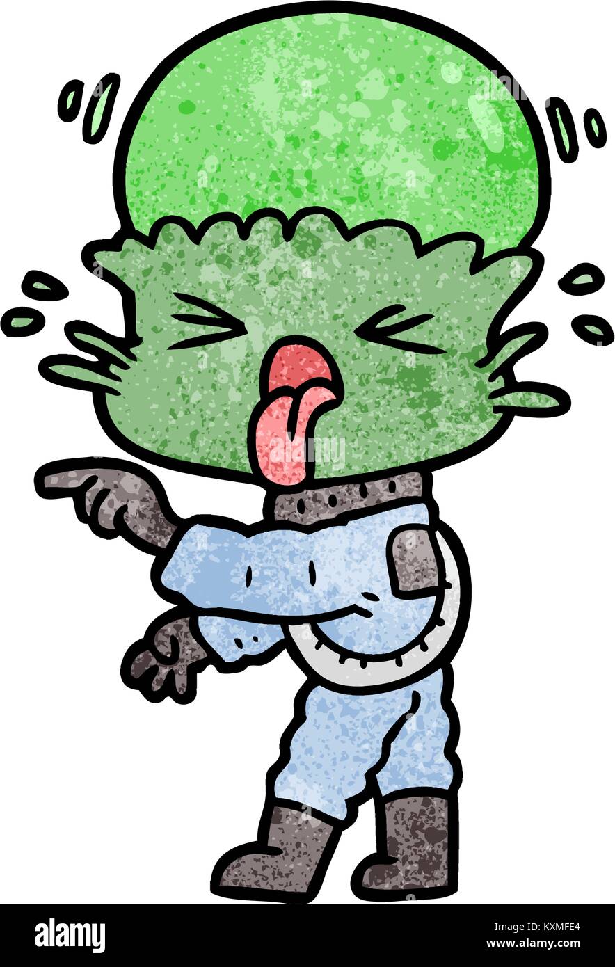 weird cartoon alien pointing Stock Vector Image & Art - Alamy