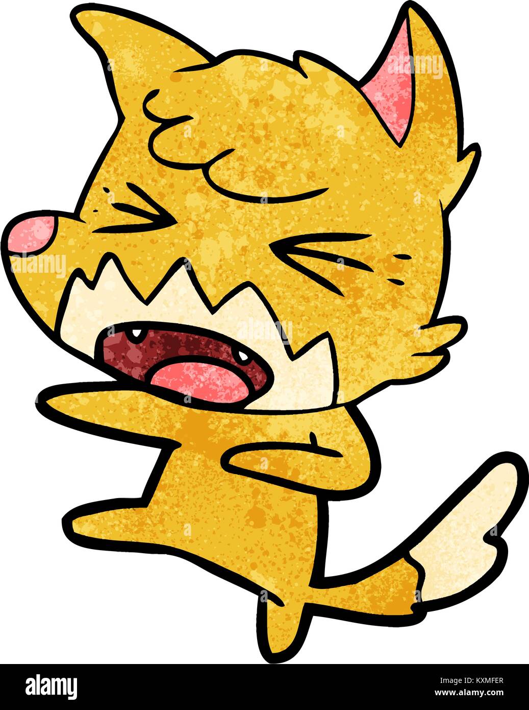 angry cartoon fox attacking Stock Vector Image & Art - Alamy