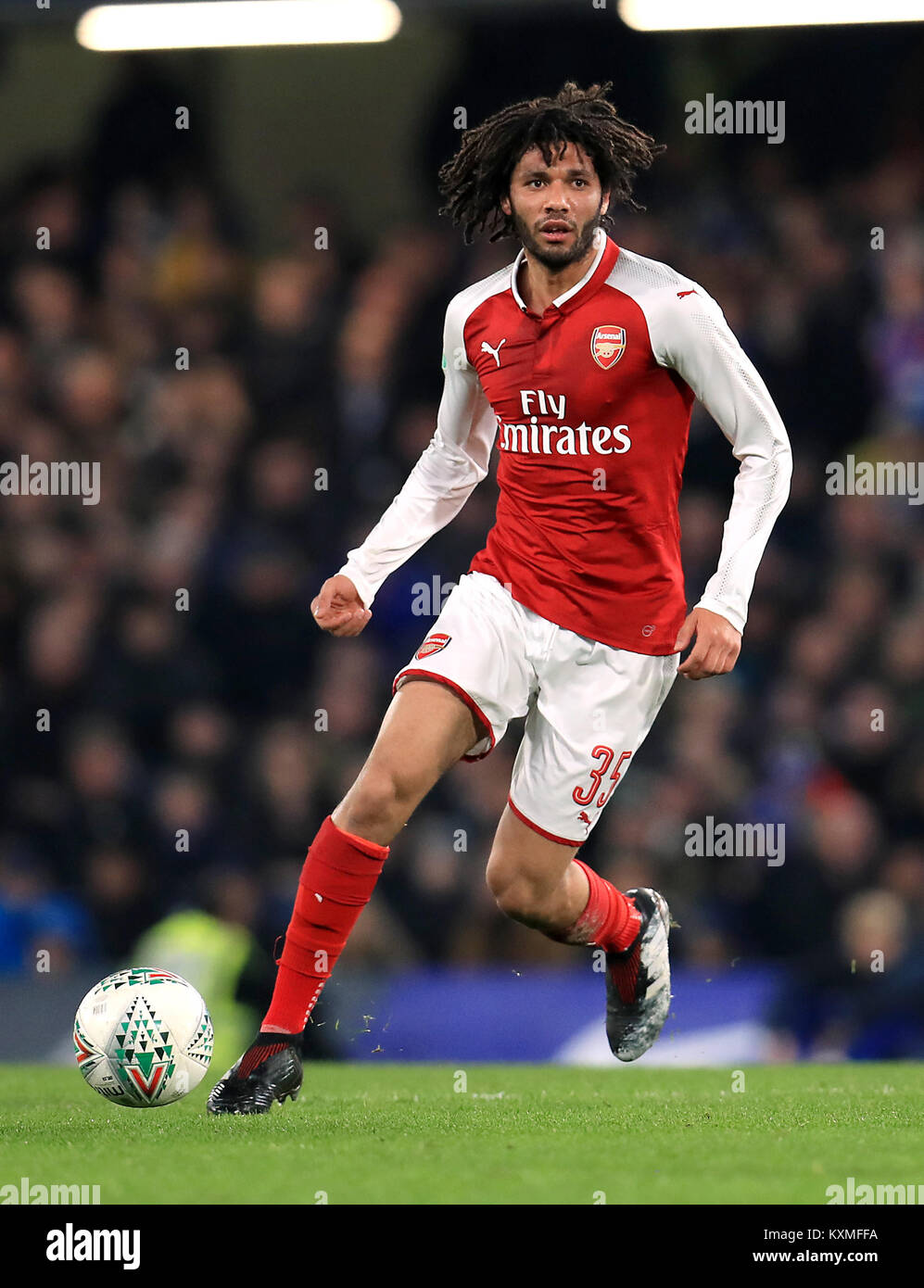 Arsenal's Mohamed Elneny during the Carabao Cup Semi Final, First Leg ...