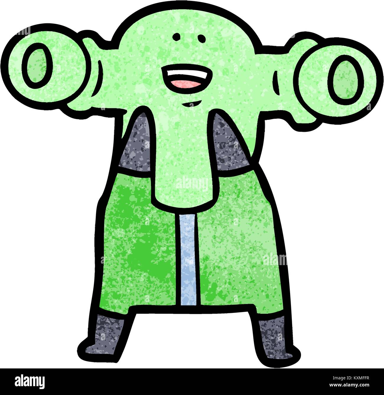 friendly cartoon alien Stock Vector Image & Art - Alamy
