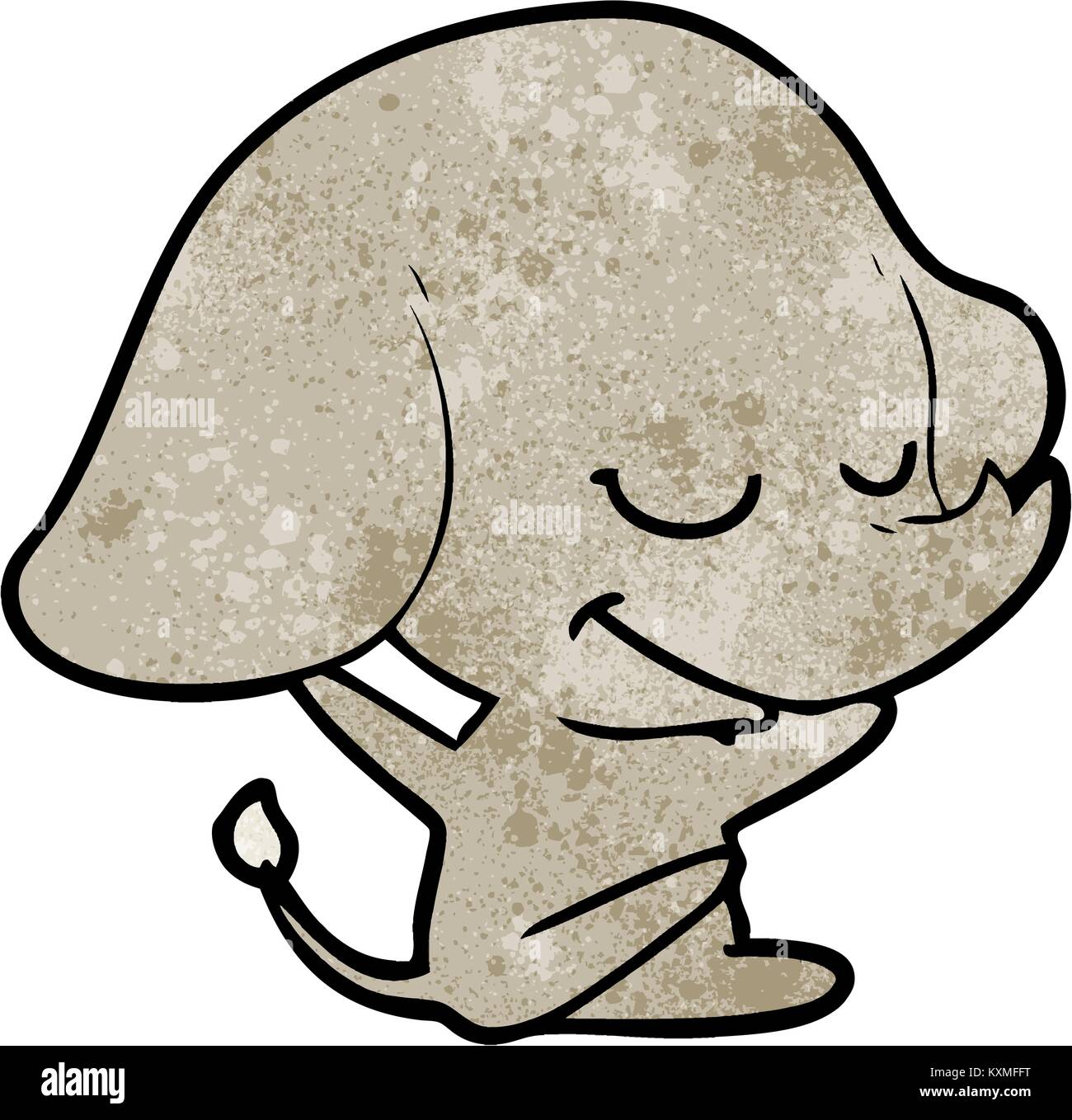 cartoon smiling elephant Stock Vector Image & Art - Alamy