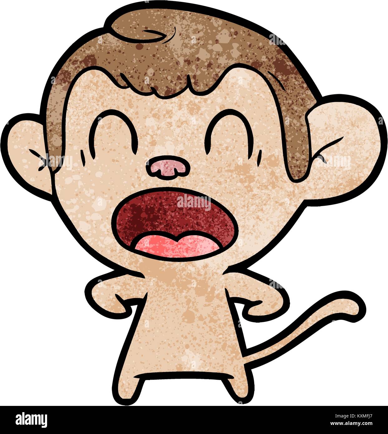 shouting cartoon monkey Stock Vector Image & Art - Alamy