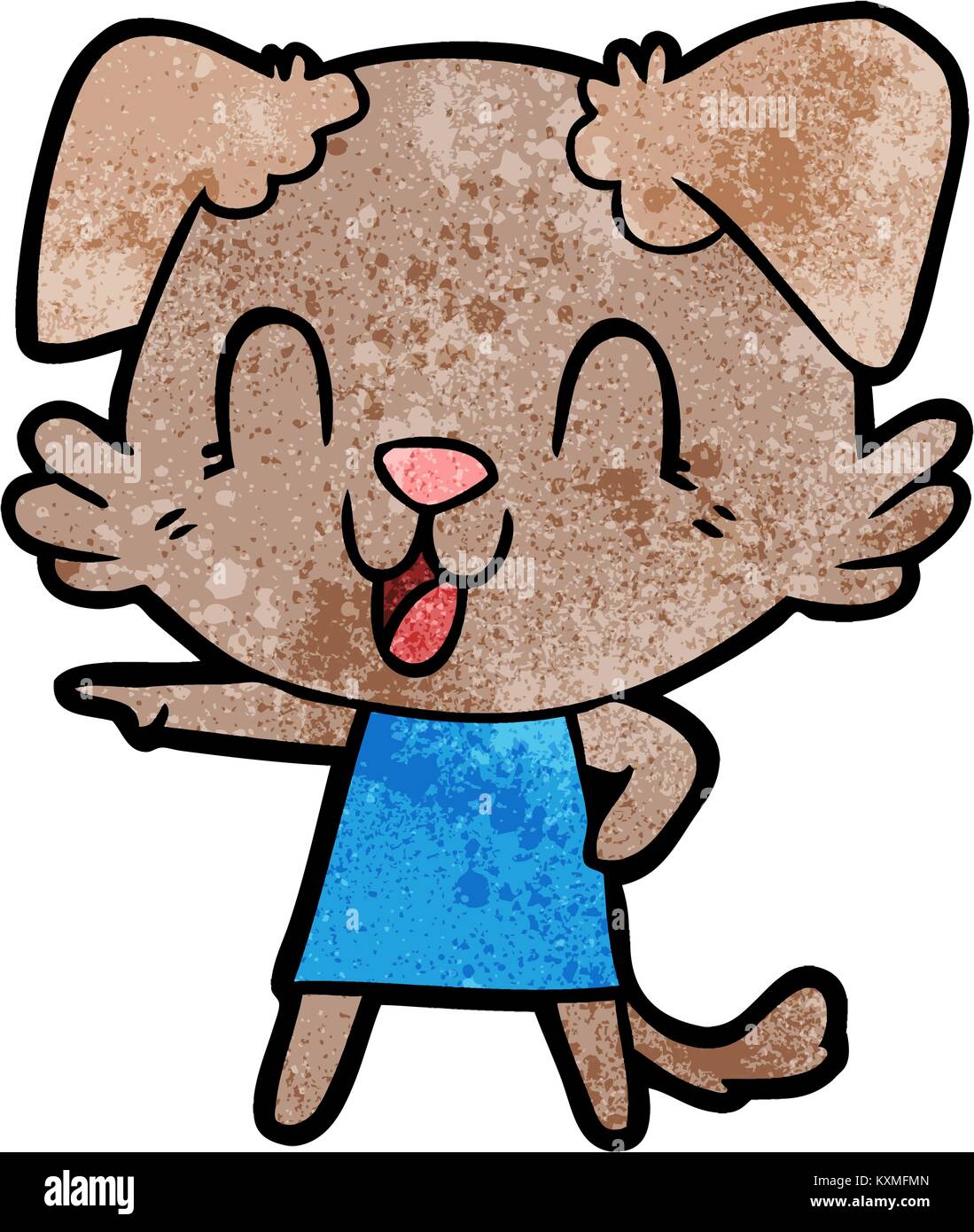 laughing cartoon dog in dress Stock Vector Image & Art - Alamy