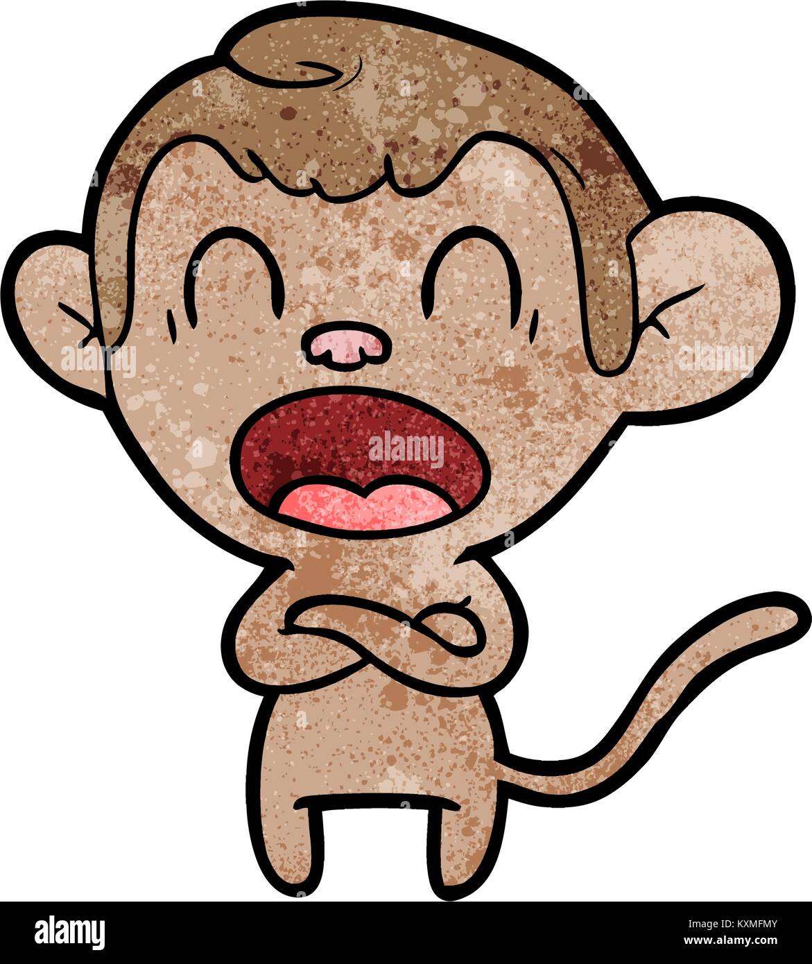 shouting cartoon monkey Stock Vector Image & Art - Alamy