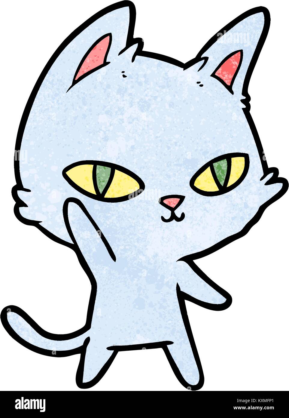 cartoon cat waving Stock Vector Image & Art - Alamy