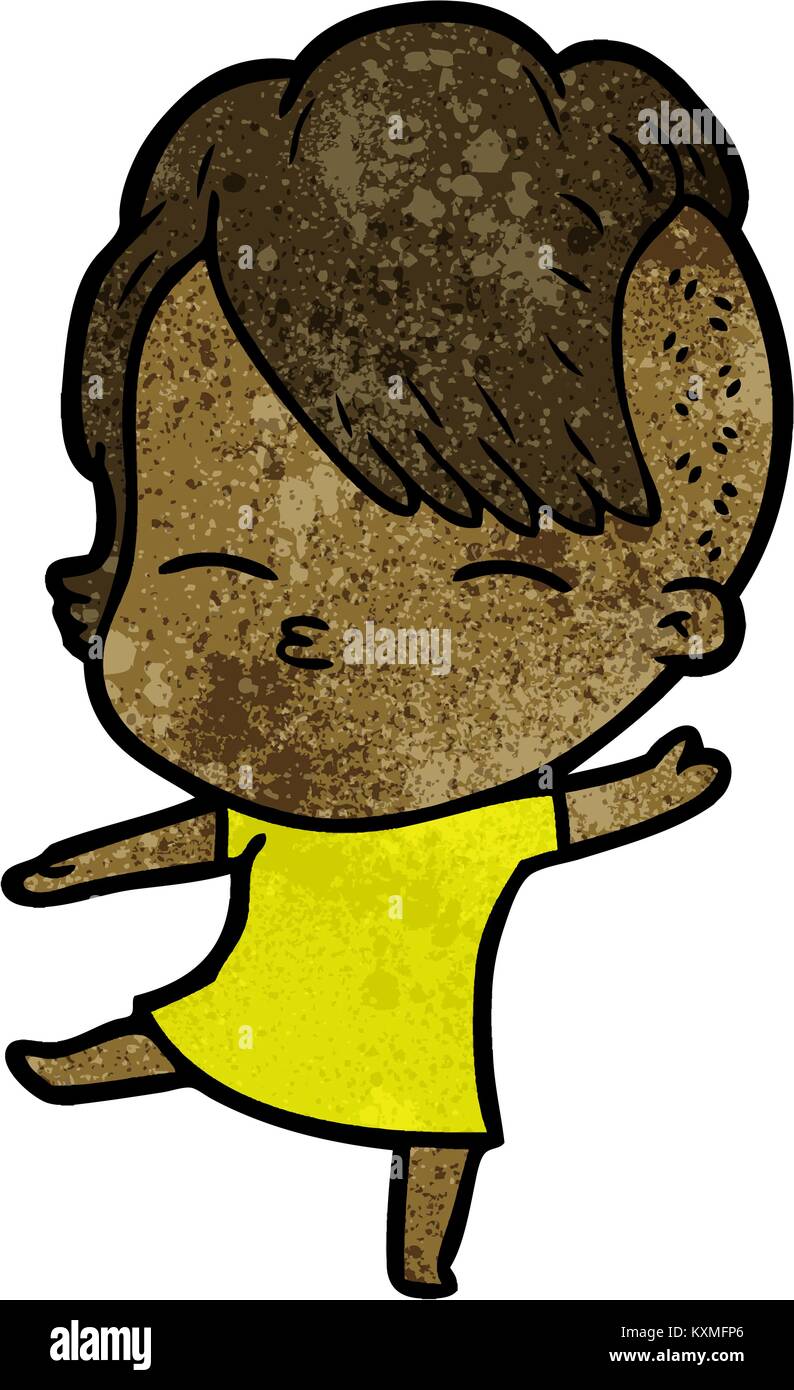 cartoon squinting girl Stock Vector Image & Art - Alamy