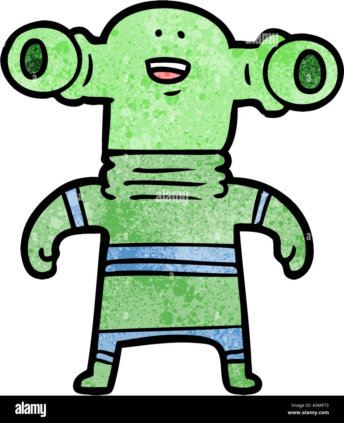 friendly cartoon alien Stock Vector Image & Art - Alamy