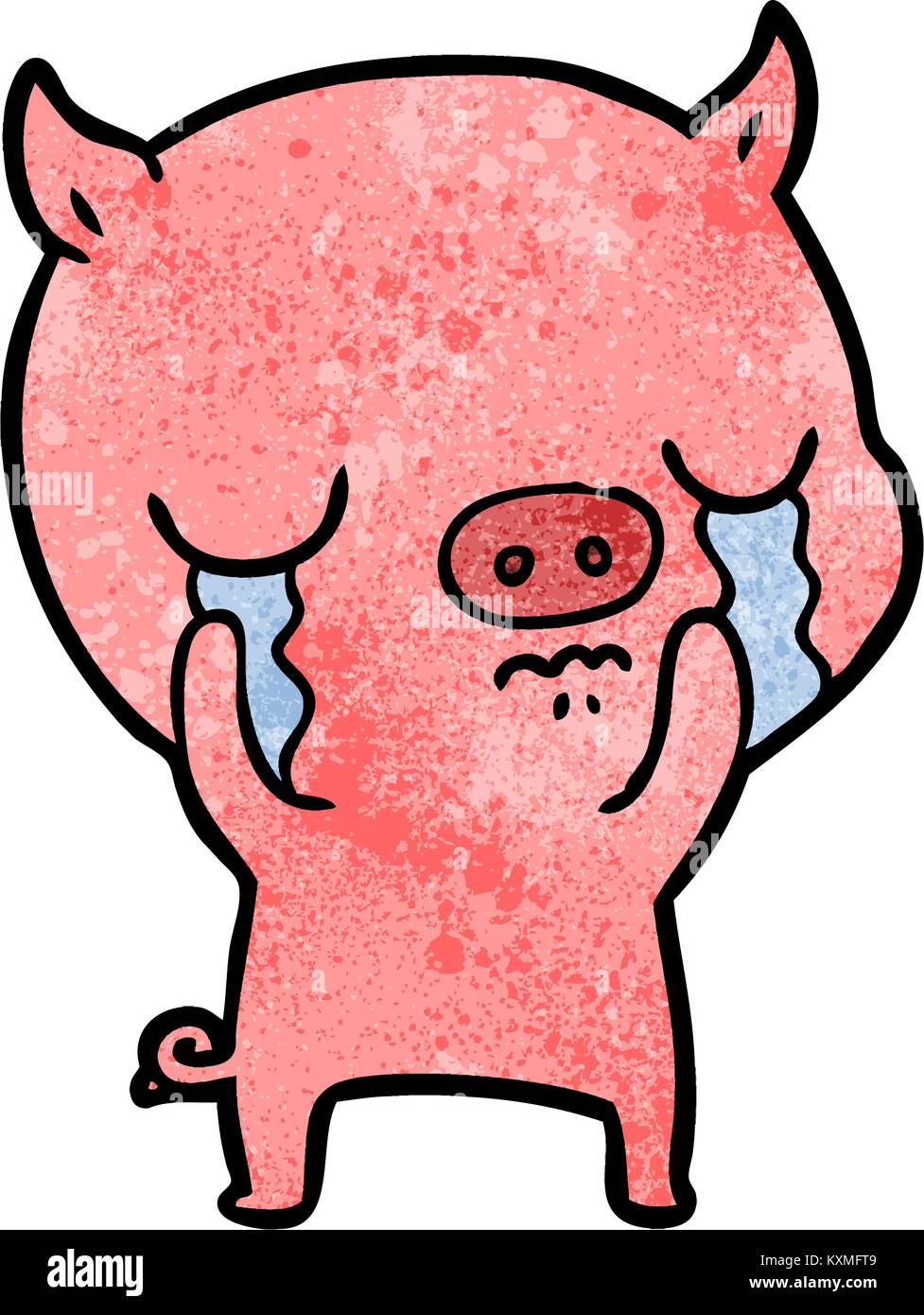cartoon pig crying Stock Vector Image & Art - Alamy