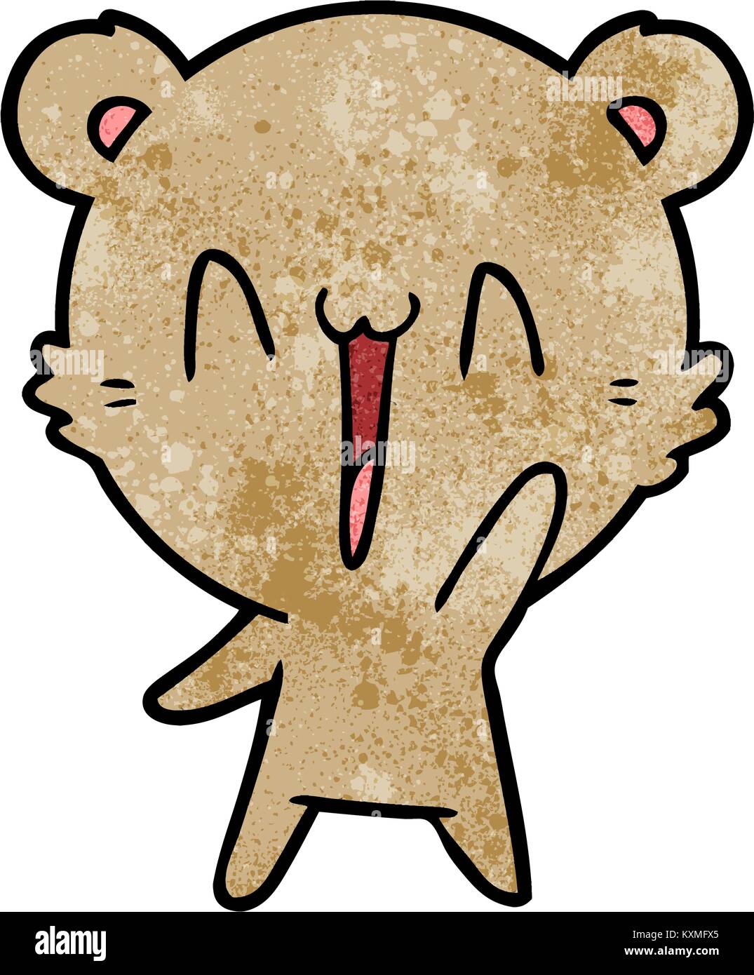 happy bear cartoon Stock Vector Image & Art - Alamy