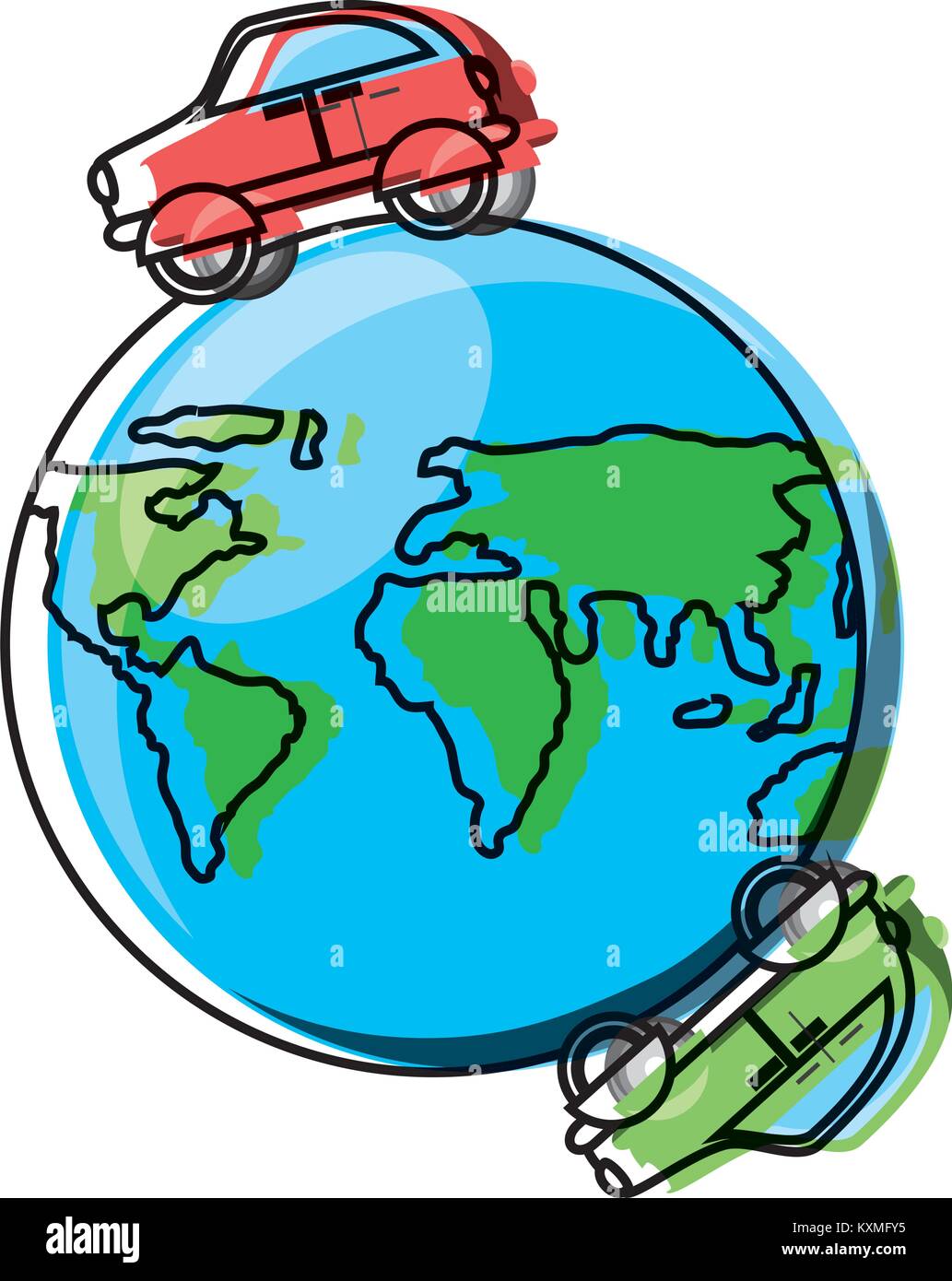 Cars geography Stock Vector Images - Alamy