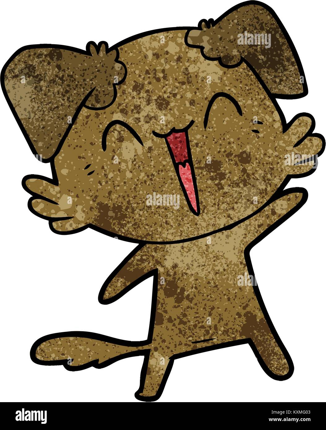 happy little dog cartoon Stock Vector Image & Art - Alamy