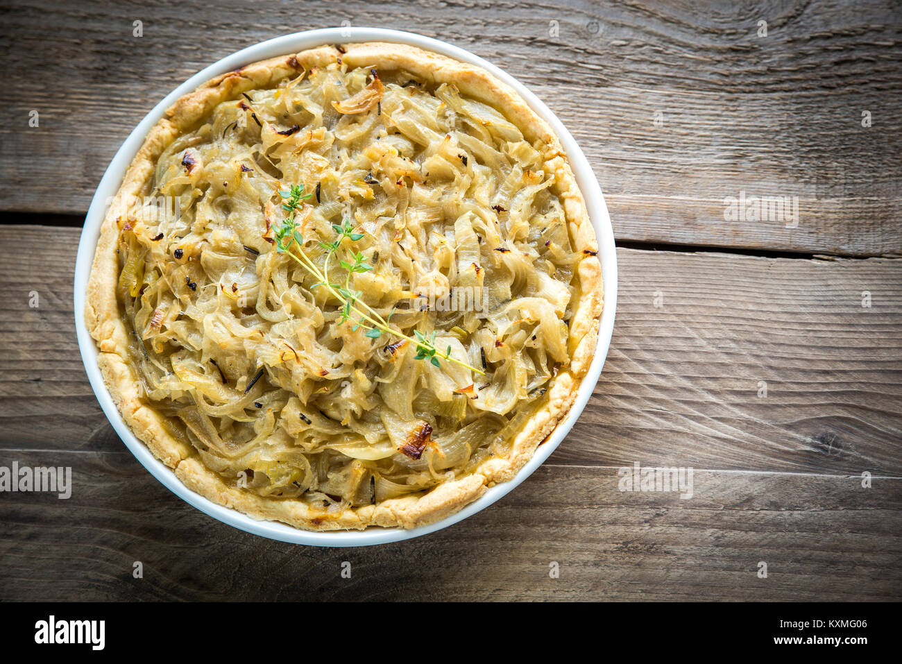 French open onion pie Stock Photo - Alamy