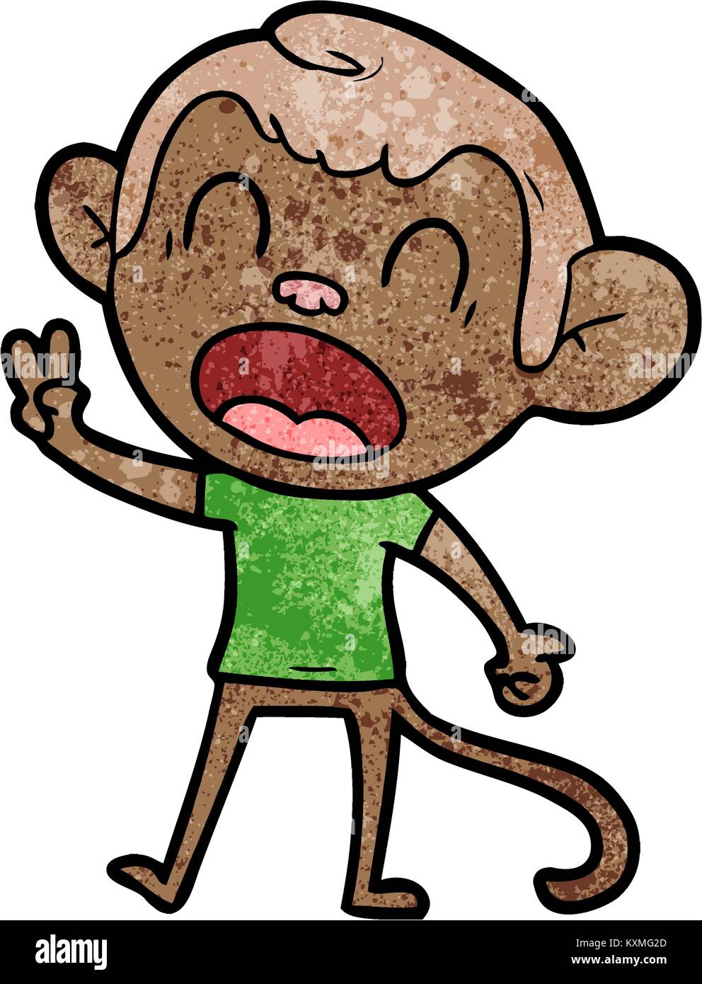 shouting cartoon monkey Stock Vector Image & Art - Alamy