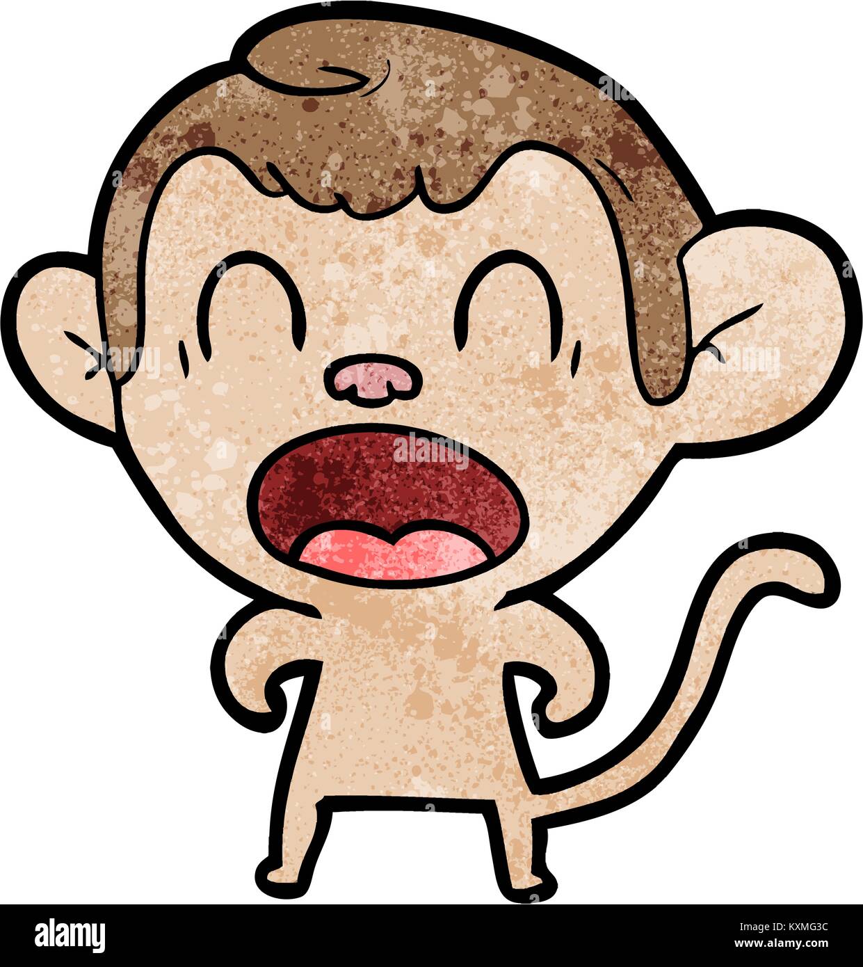 shouting cartoon monkey Stock Vector Image & Art - Alamy