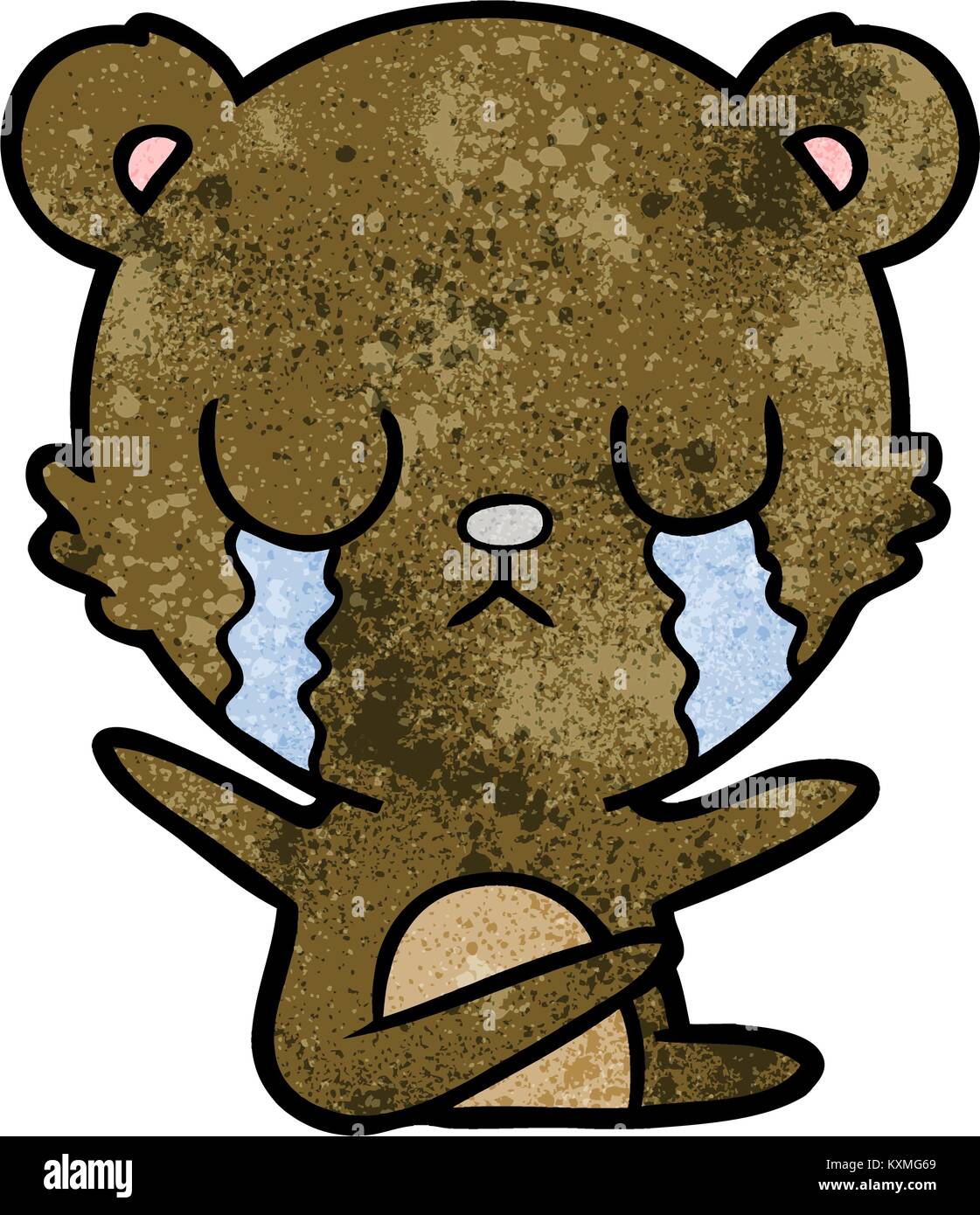 crying cartoon bear Stock Vector Image & Art - Alamy
