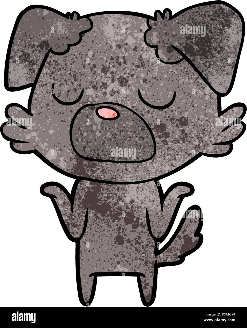 cartoon dog shrugging shoulders Stock Vector Image & Art - Alamy