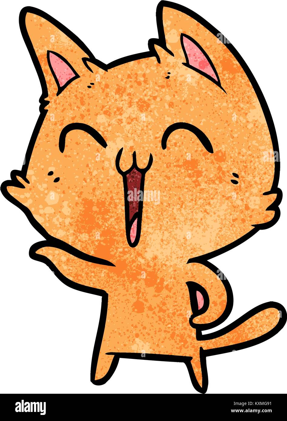 happy cartoon cat Stock Vector Image & Art - Alamy