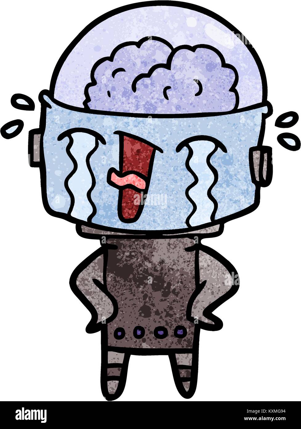 cartoon crying robot Stock Vector Image & Art - Alamy