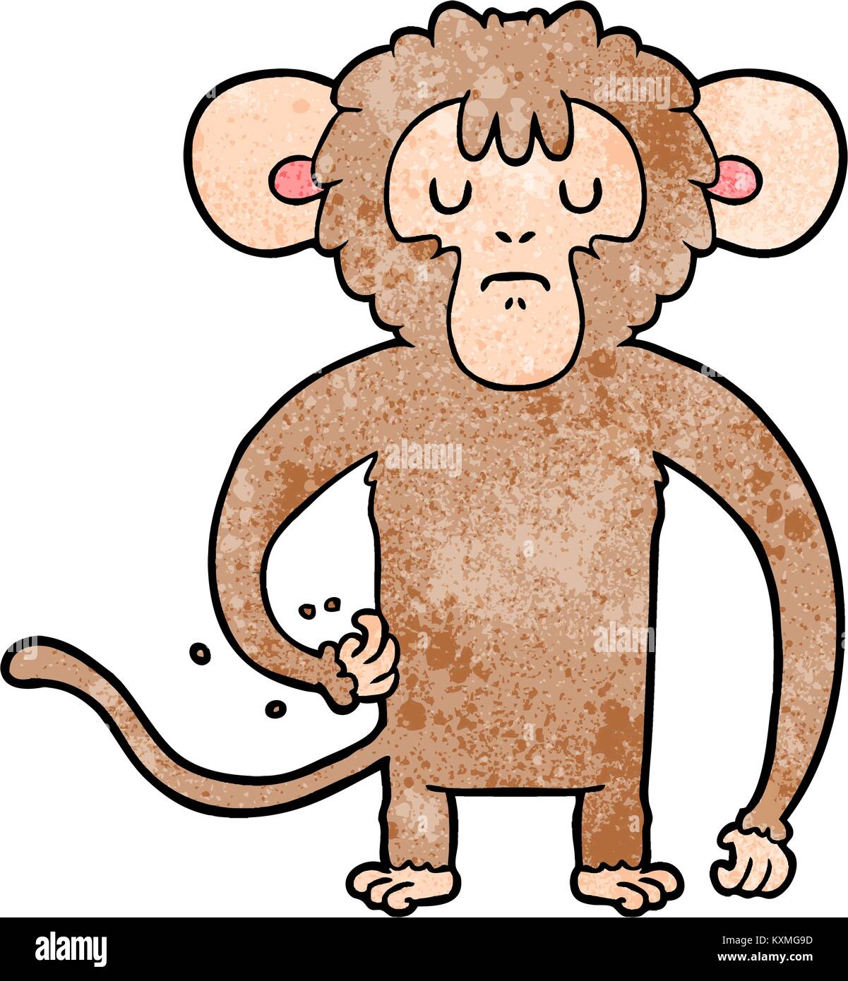 cartoon monkey scratching Stock Vector Image & Art - Alamy