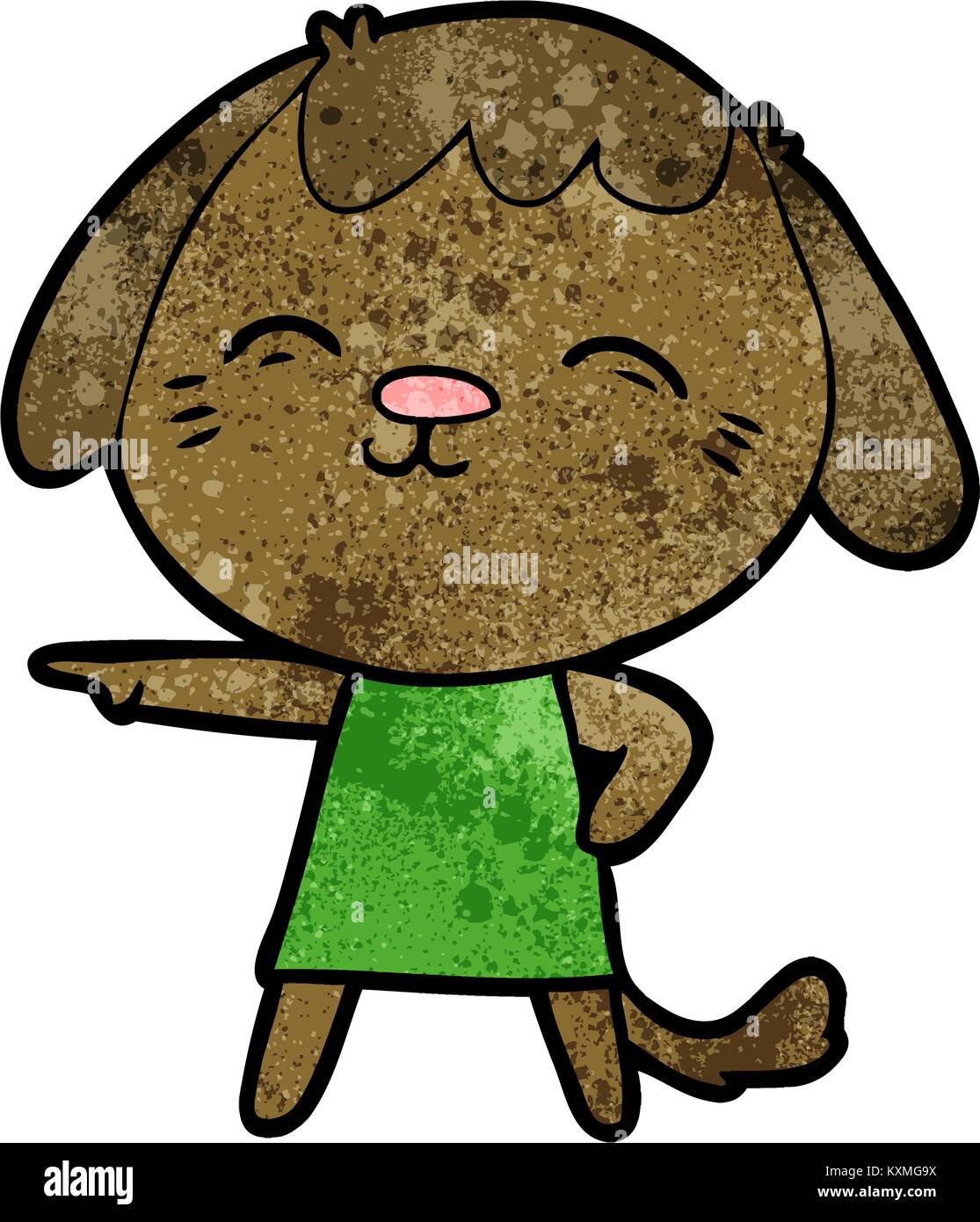 happy cartoon dog Stock Vector Image & Art - Alamy