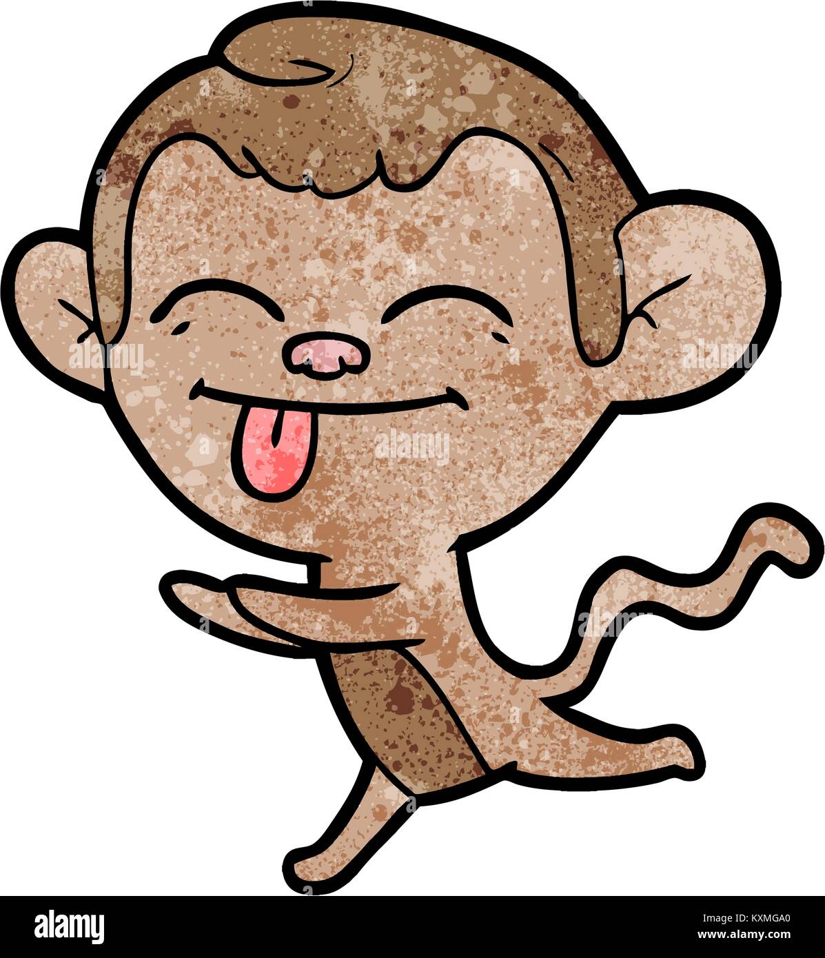 funny cartoon monkey running Stock Vector Image & Art - Alamy