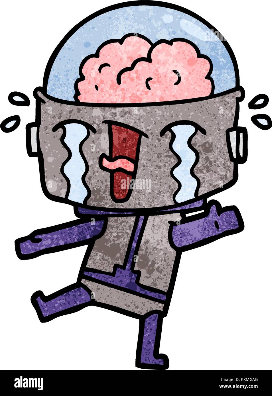 cartoon crying robot Stock Vector Image & Art - Alamy