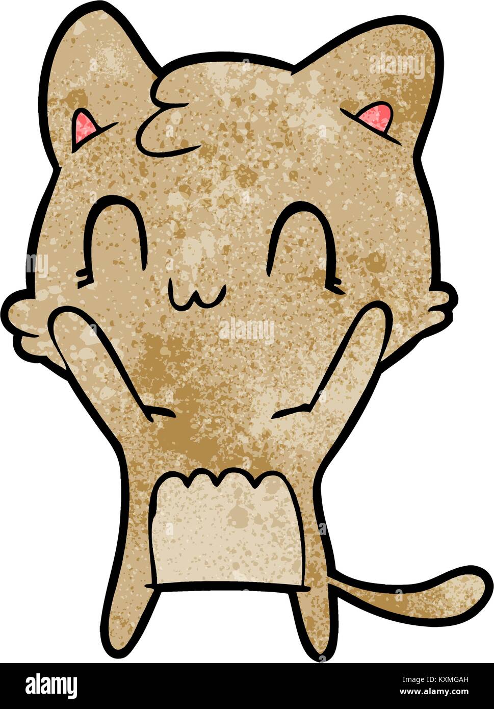 cartoon happy cat Stock Vector Image & Art - Alamy